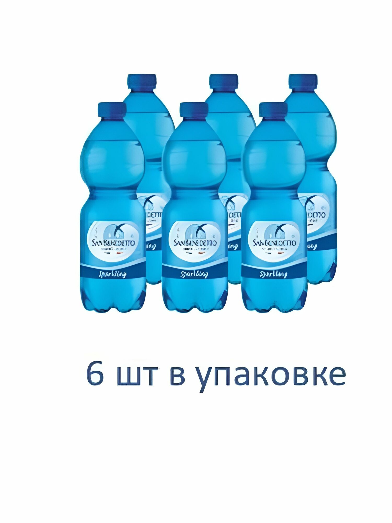 Минеральная вода San Benedetto, 1.5 л, газированная, пэт, (упаковка 1,5л х 6шт.)