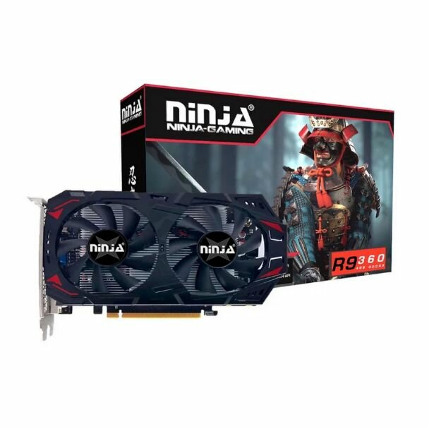 Видеокарта SINOTEX Radeon R9 360 NINJA 4G (AHR936045F) - PCI Express 3.0/3.1 x16, 4 ГБ, GDDR5, 128 бит, DVI, HDMI, VGA (D-Sub), GPU 1000 МГц