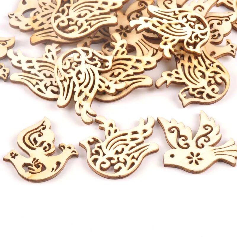 Деревянные поделки голубь 25 шт