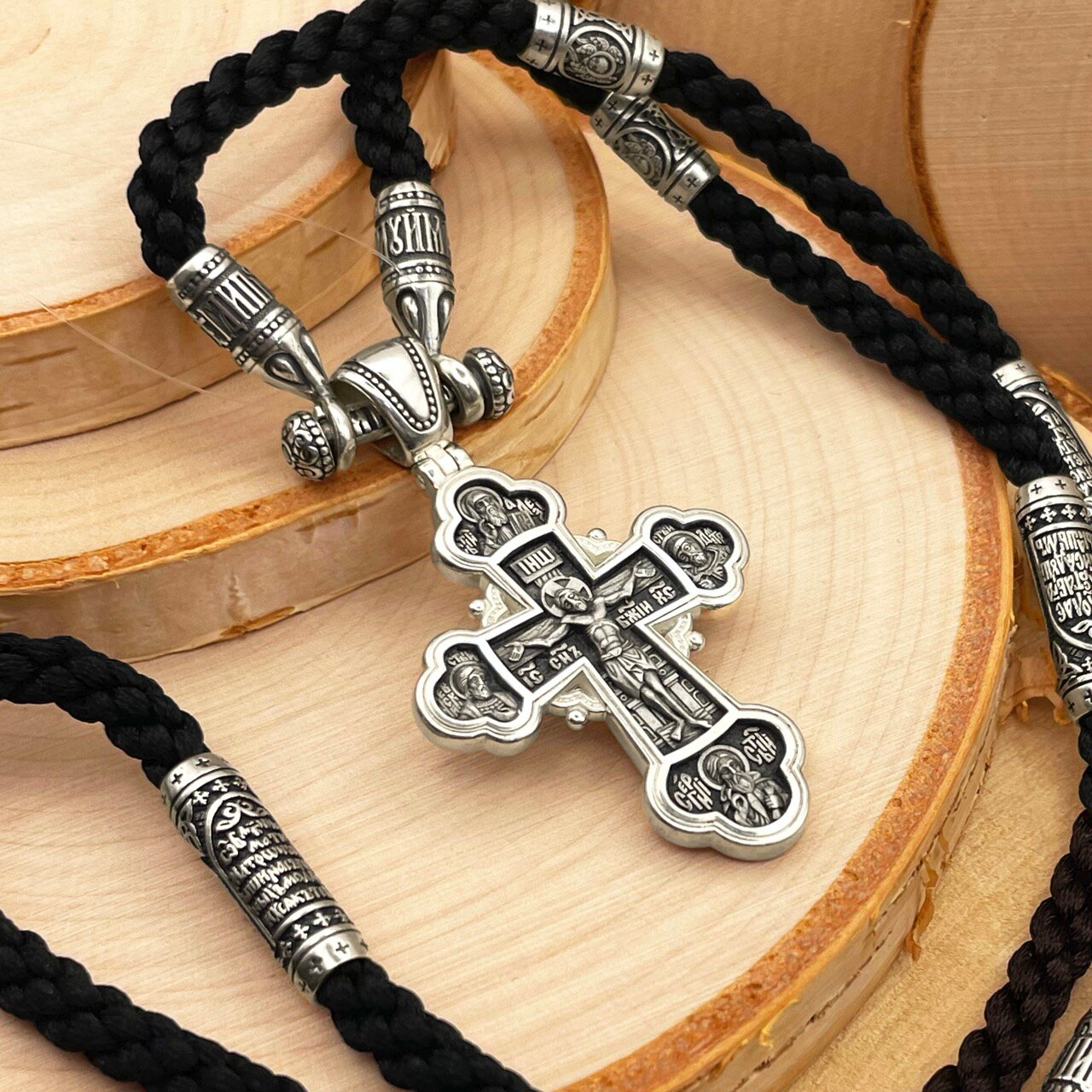 Комплект украшений, серебро, 925 проба, чернение, оксидирование