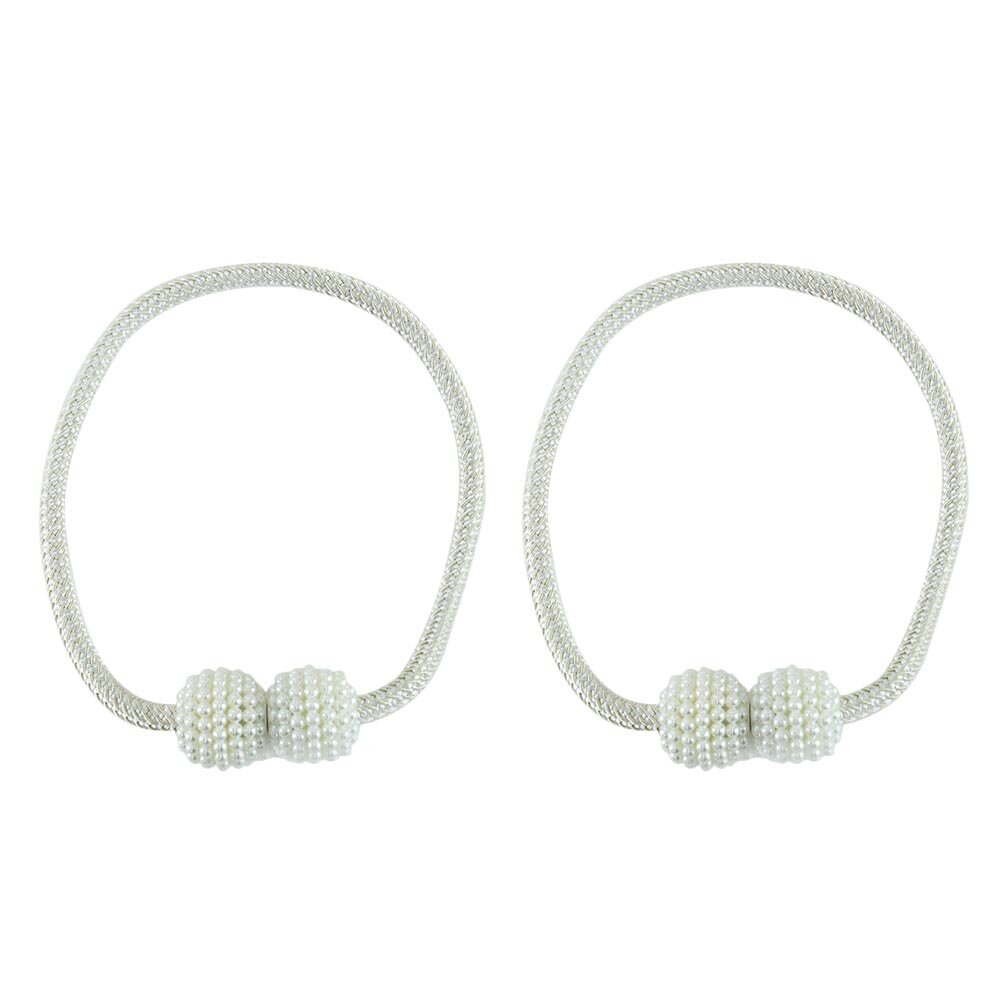 1Pair Зажимы для занавесок Магнитные Сережки Шар ремень, Цвет: Синий, Желтый, Белый, Розовый, Шампанское, Общая длина: approx. 52cm, Материал: Пластик & Полиэстерное волокно, В комплект входят: 2 * Зажим для занавесок