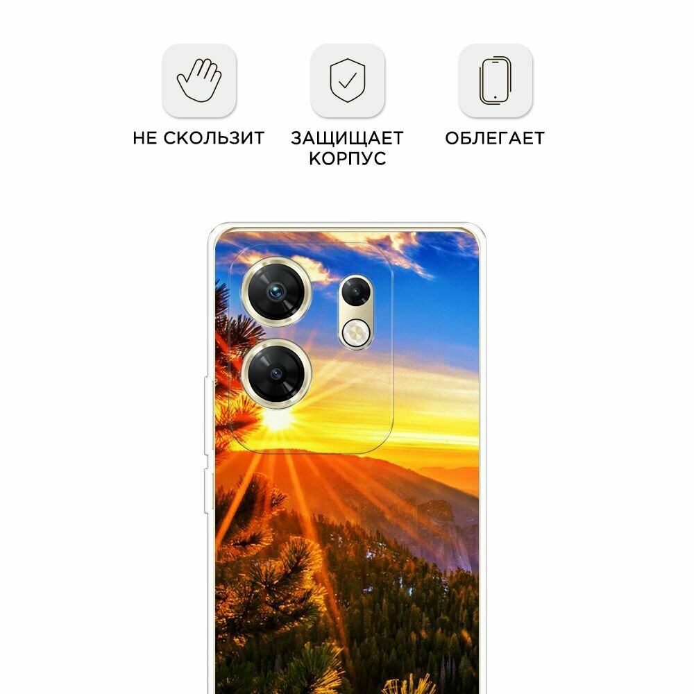 Чехол на Infinix Zero 30 4G / Инфиникс Зеро 30 4G с принтом Восход 4 — фото 1