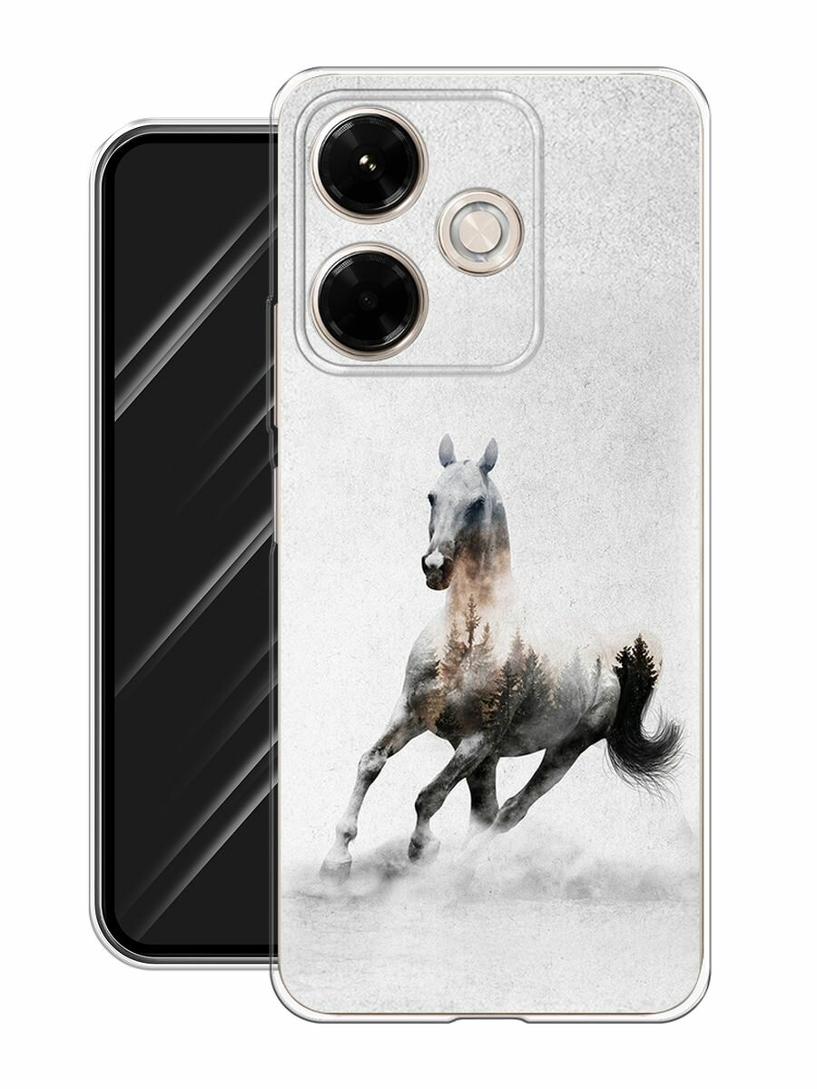 Чехол на Xiaomi Redmi 13X / Сяоми Редми 13X с принтом "Лошадь лес" — фото 1
