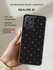 Чехол на Realme 8i / Реалми 8i с принтом "Черный фон и сердечки"