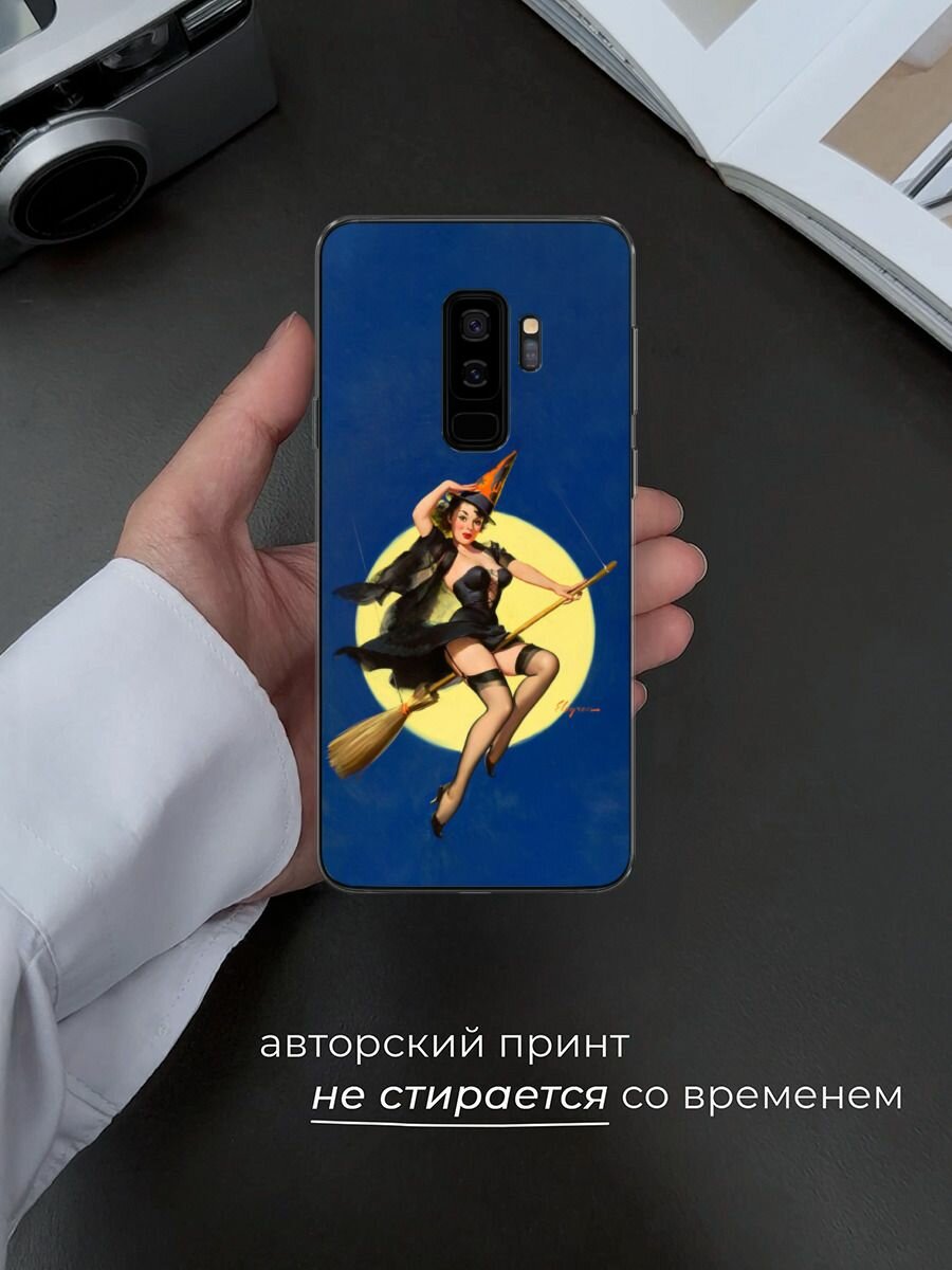 Чехол на Samsung Galaxy S9 + / Самсунг Галакси С9 Плюс с принтом "Pin-Up Witch" — фото 1