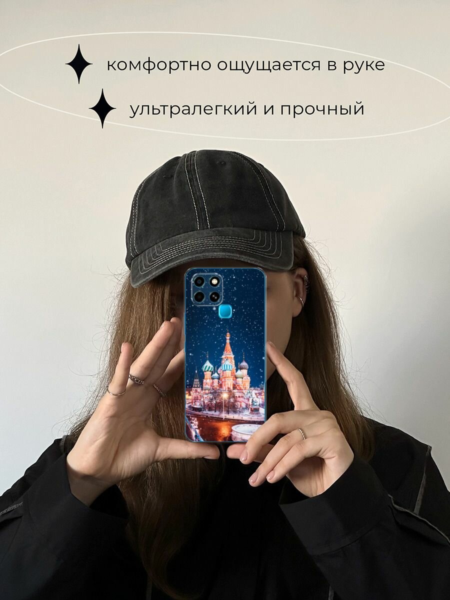 Чехол на Infinix Smart 6 / Инфиникс Смарт 6 с принтом "Москва 1" — фото 1