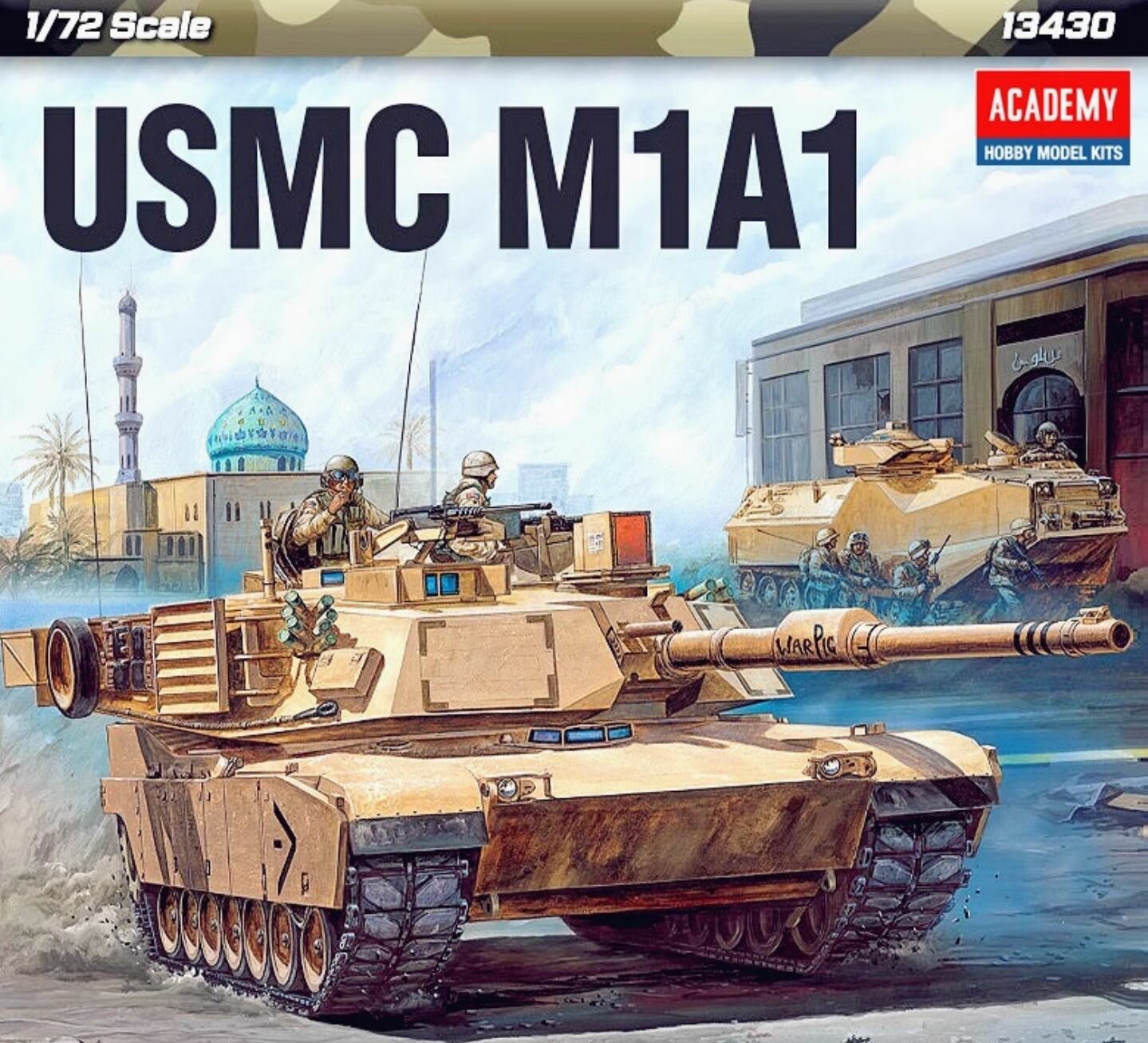 Academy AC13430 1/72 Абрамс Abrams Американский M1A1 сборная модель танка