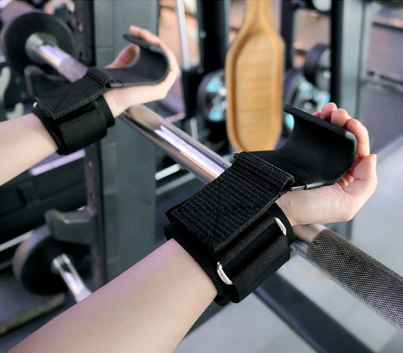 Крюки для штанги CLIFF, черные, для разных видов тренировок. Сплошные