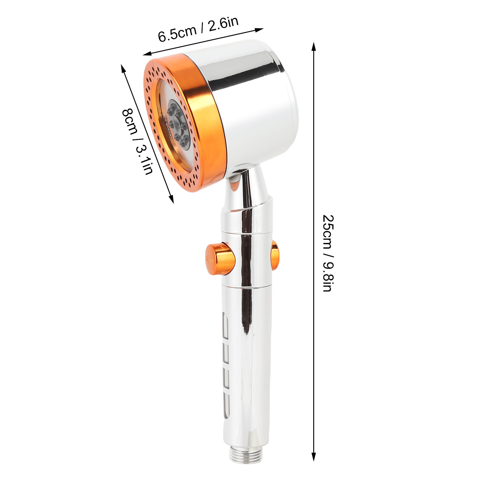 Фильтрованная душевая головка с несколькими режимами, стильный вид, ручная душевая головка с усилением давления для домашнего использования, серебристая
