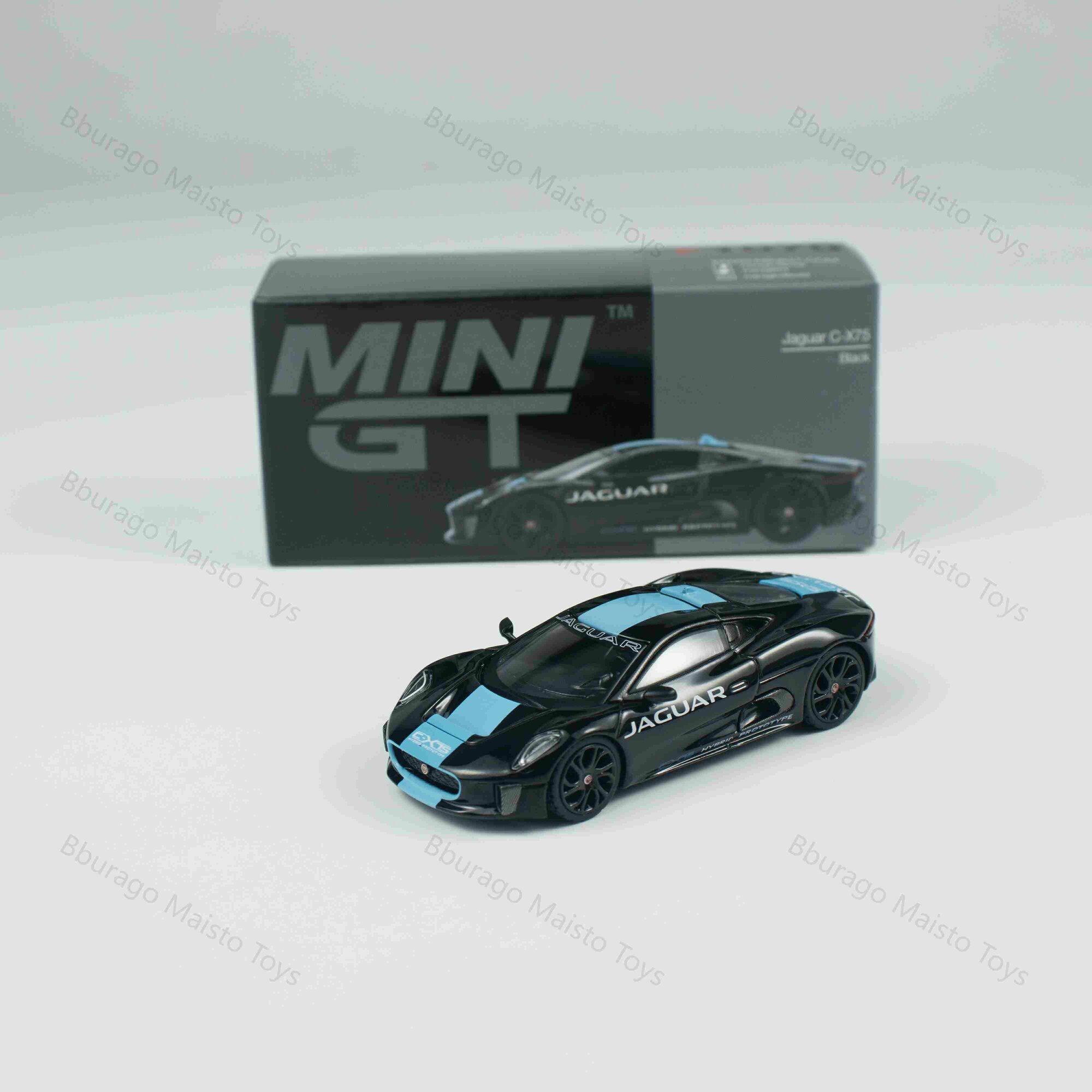 MINIGT 1:64 Jaguar C-X75 Black отлитая под давлением модель гоночного автомобиля Игрушки