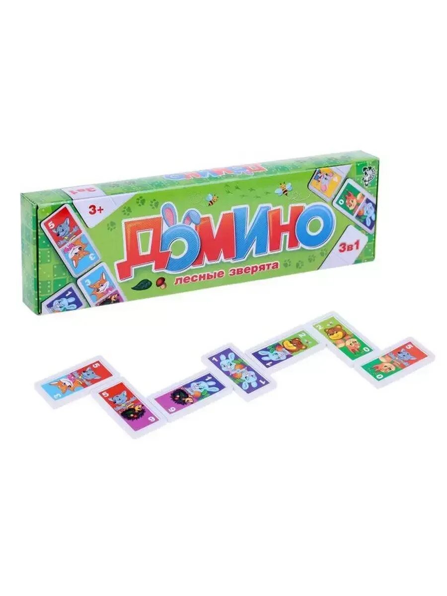 Настольная игра Домино "Лесные Зверята"