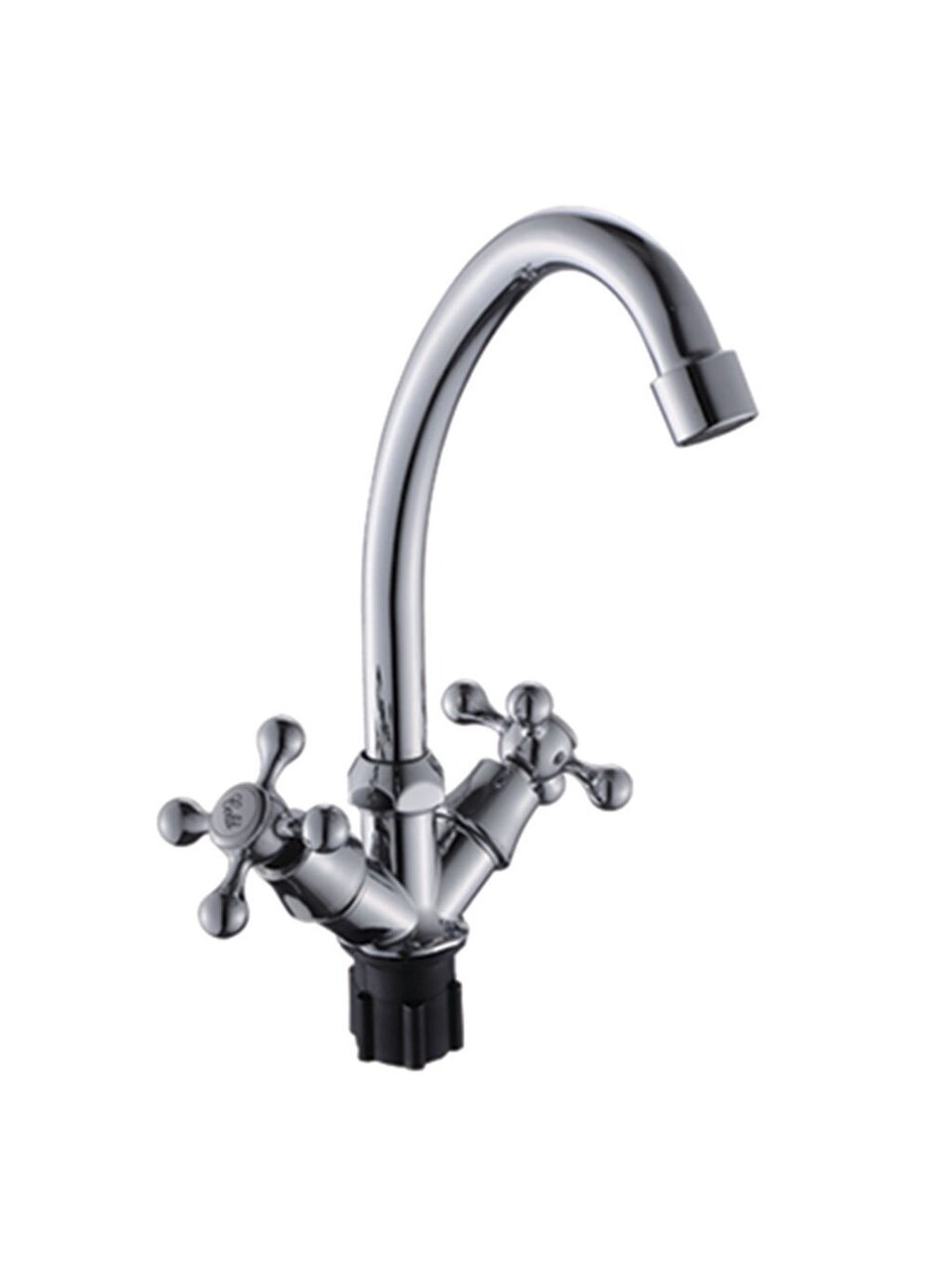 Смеситель для кухни Эверест B49-340M, высокий поворотный излив, хром, керамическая кран-букса