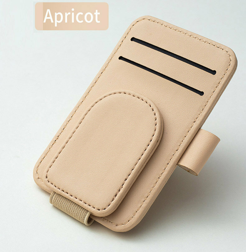 Держатель для очков в авто, зажим в машину, органайзер автомобильный для карт, бежевый