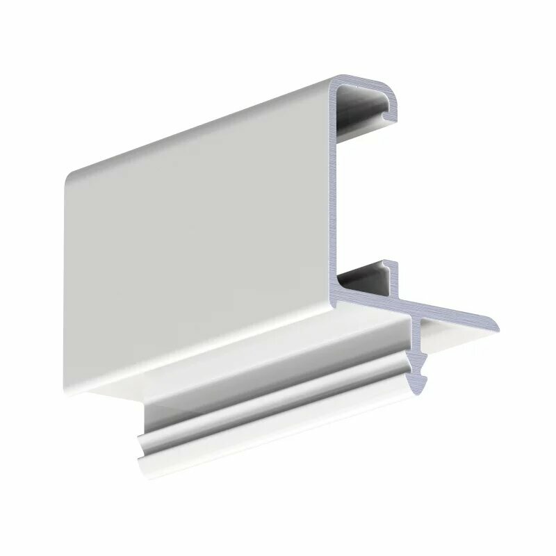 Комплект ручек-профиль гола (3 шт.) Верхний, под подсветку, 1000 мм, белый. (рассеиватель в комплекте)