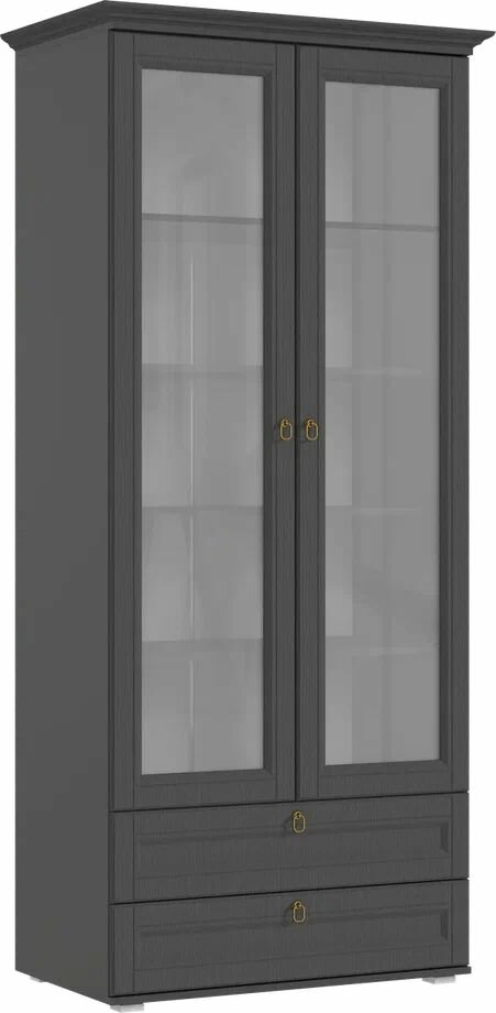 Шкаф со стеклом Престиж-1 900х2150х528 (Графит/Графит структурный) МИФ