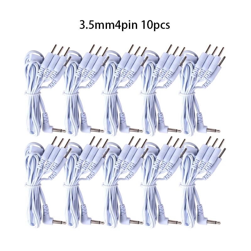 Кабель Для Электростимуляции Нервов И Мышц (2/4 Контакта, 2.5/3.5 Мм) Для Массажера 3.5mm 4pin 10pcs