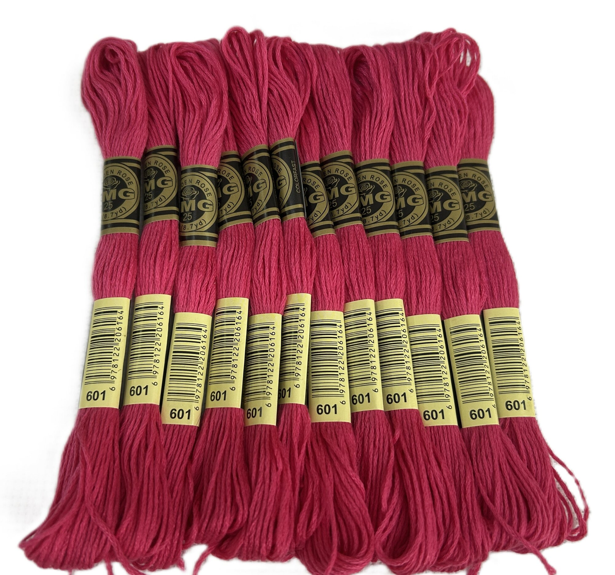 Нитки для вышивания JMC мулине (150-3866) 100% полиэфир 12 штук x 8 м