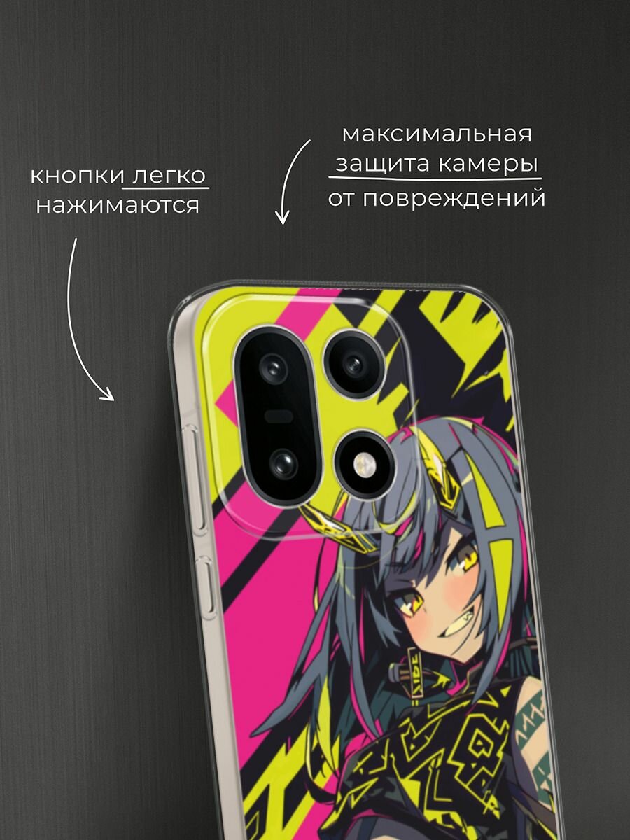 Чехол на OnePlus 15 / Ван Плас 15 с принтом Девушка в кибер костюме — фото 1