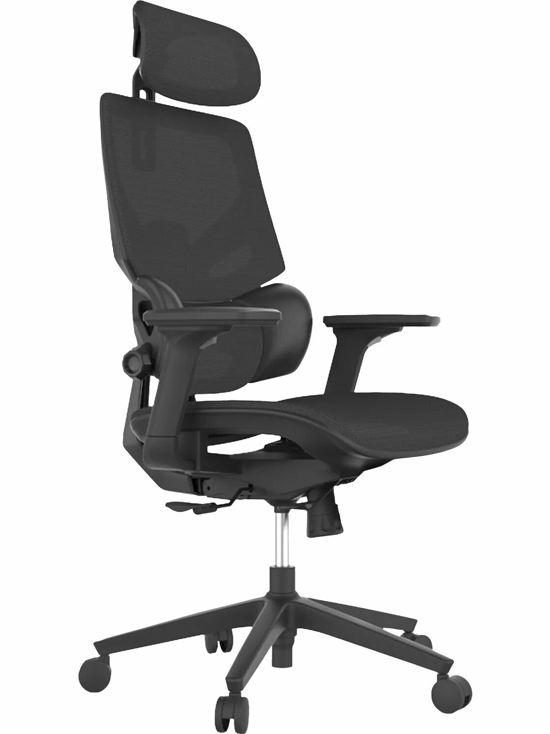 Офисное кресло Cactus CS-CHR-MC01-BK, эргономичное, регулируемое, до 120 кг