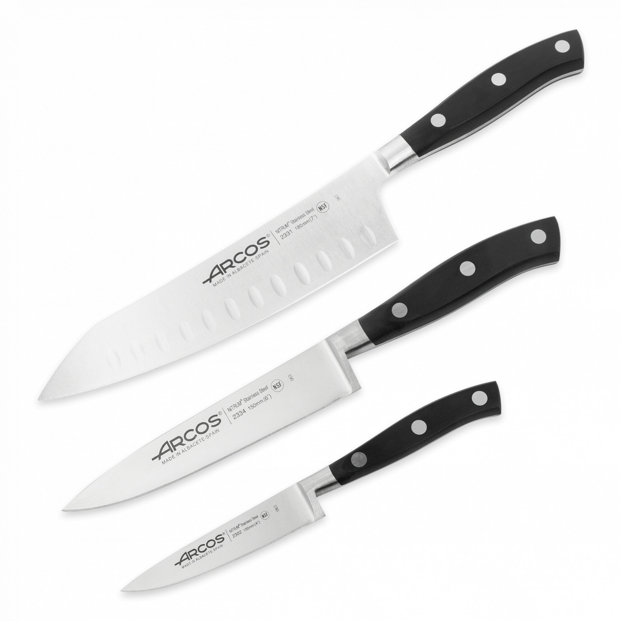 Набор ножей 3 шт. (10 см, 15 см, 18 см), упаковка-коробка 834200 Riviera