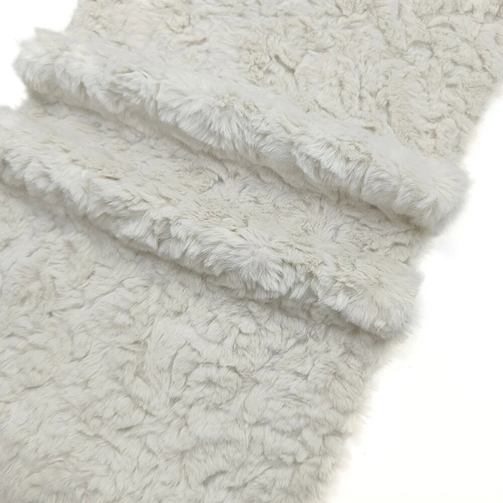 Искусственный мех норки ZYFMPTEX 1 см, ультрамягкий, 100% полиэстер, 25x45 см Белый, 02