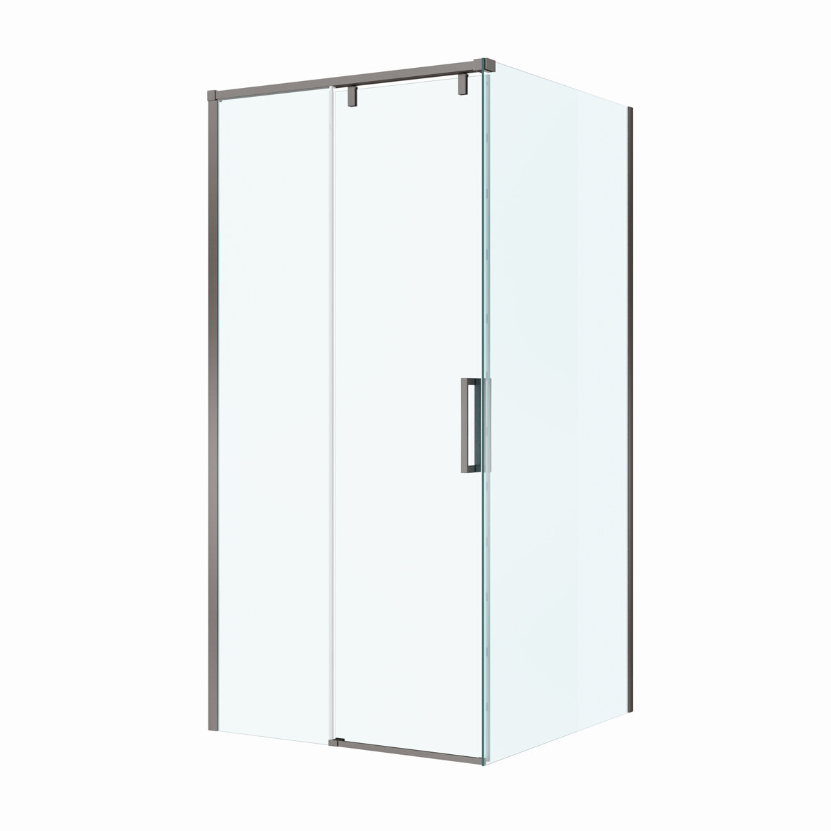 Душевой уголок BelBagno Soft Close-1 100х100 SOFT_CLOSE-1-A-1-100-C-GM оружейная сталь