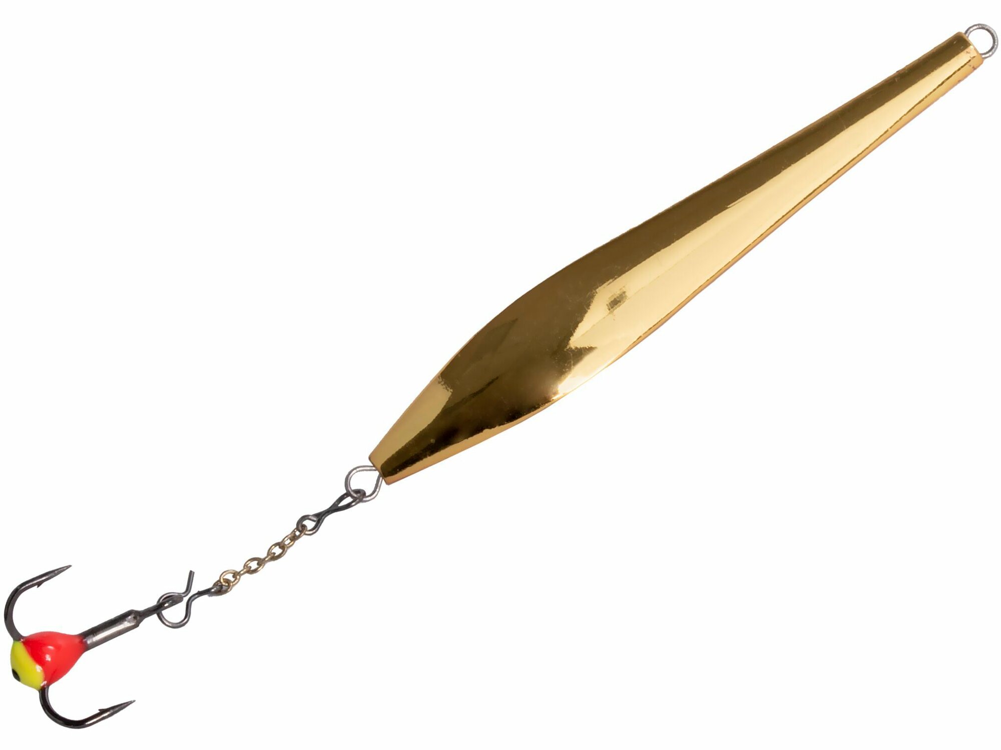 Блесна вертикал. зим. Lucky John DOUBLE BLADE с цеп. и тр. 45мм GC блистер