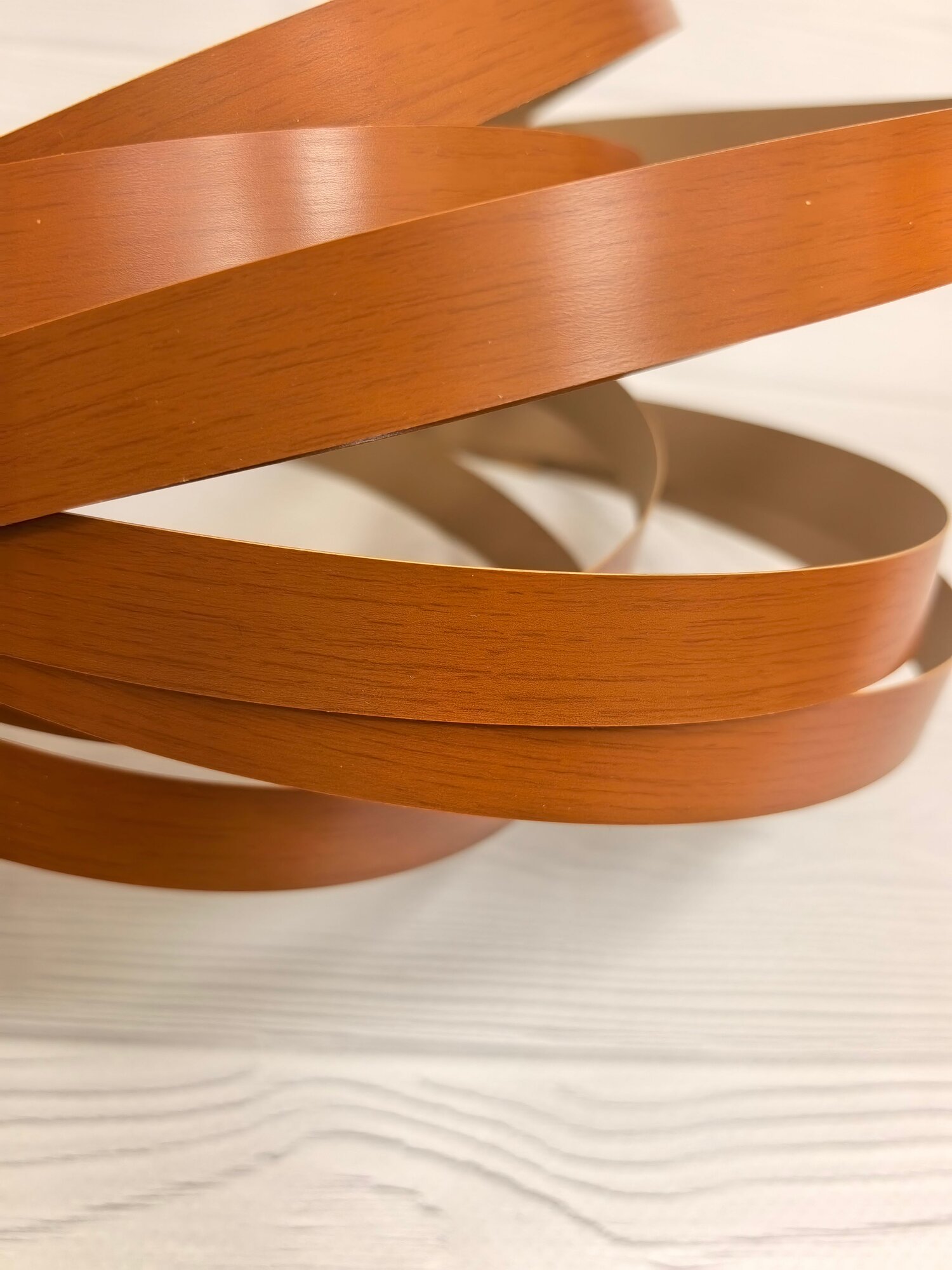 Кромка ПВХ пластик с клеем мебельная, 0,4*19мм, намотка 5м, цвет Груша светлая 966