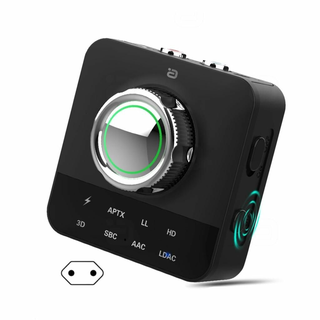 LDAC Bluetooth-приемник с 3.5 мм Aux и 3D звуком, вилка европейского стандарта