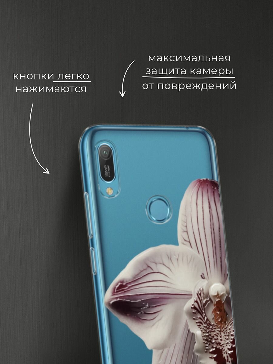 Чехол на Honor 8A/8A Pro/Huawei Y6s/Y6 2019 / Хонор 8А с принтом Белая орхидея — фото 1