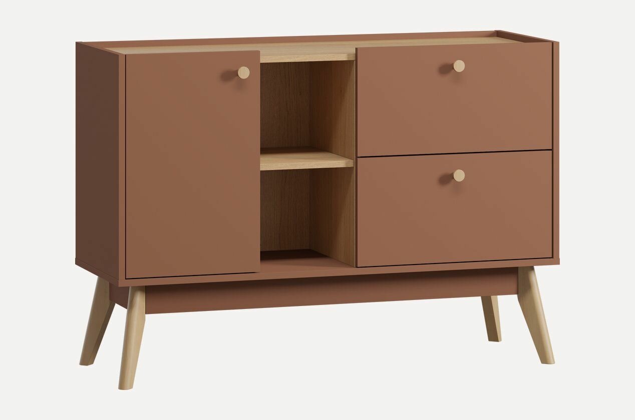 Тумба напольная Divan.ru Торвалль-1 Terra, ЛДСП, 115х40х81 см, оранжевая