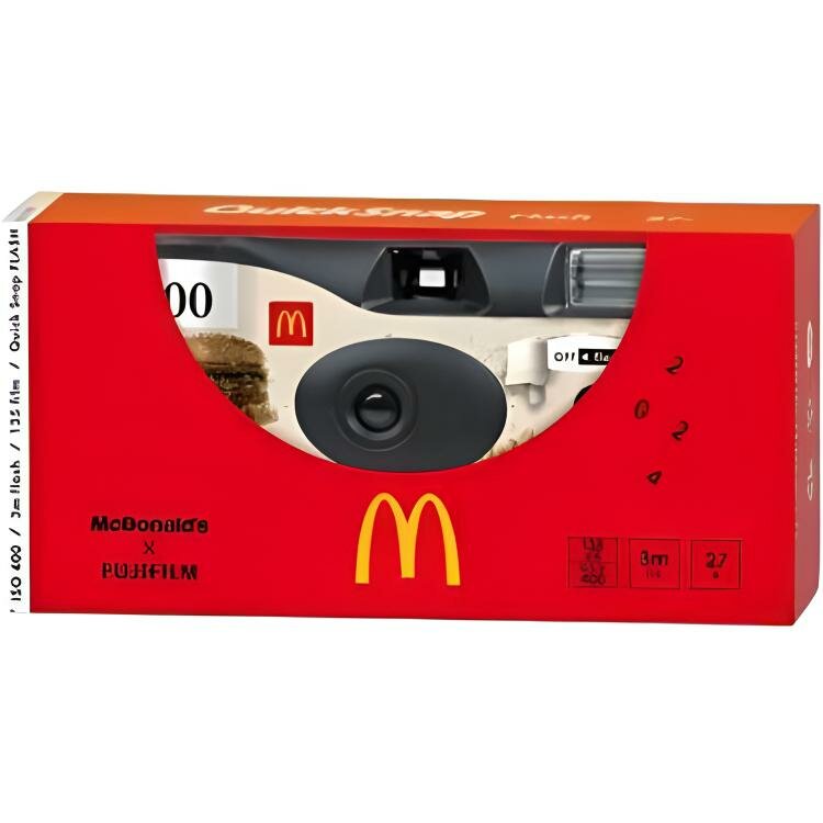 Одноразовые пленочные камеры FUJIFILM McDonald's 135-фильм 1986 года, белые