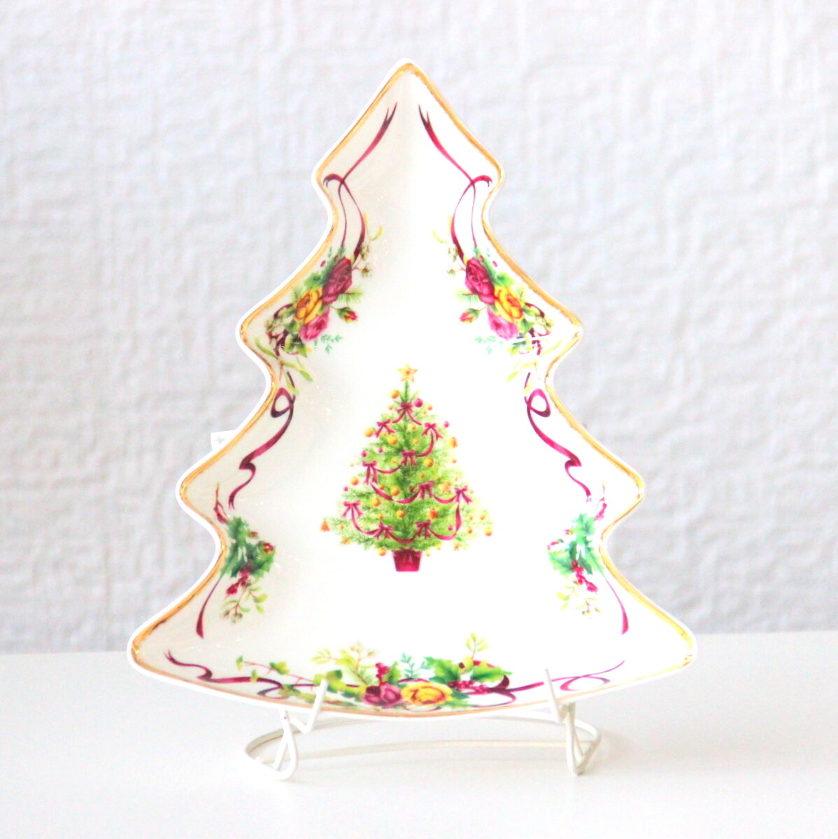 Блюдо новогоднее "Ель" 29х14 см. 1 шт. "Алая лента"