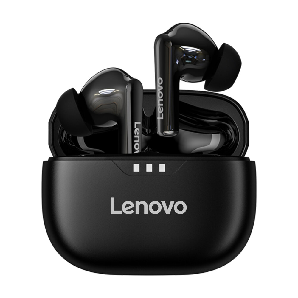 Наушники-вкладыши Lenovo беспроводные, черные, высокая четкость звука