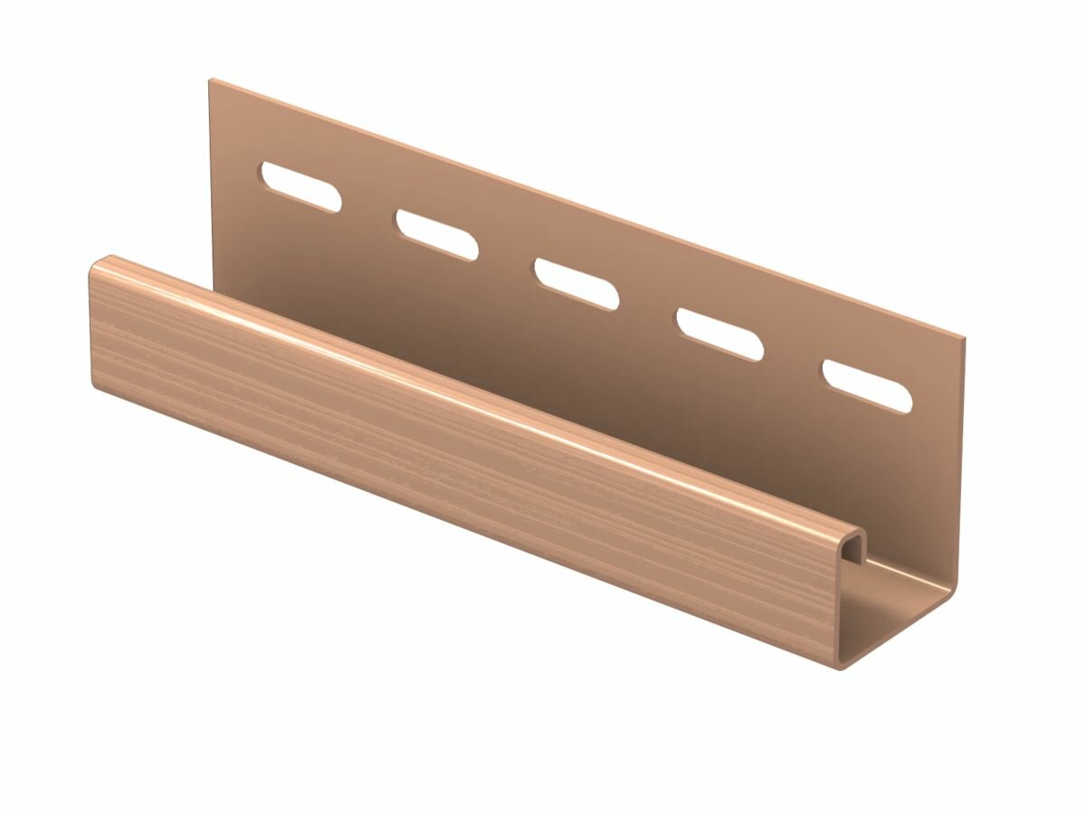 Ю-пласт J-планка (j-профиль), розовая, 1 шт