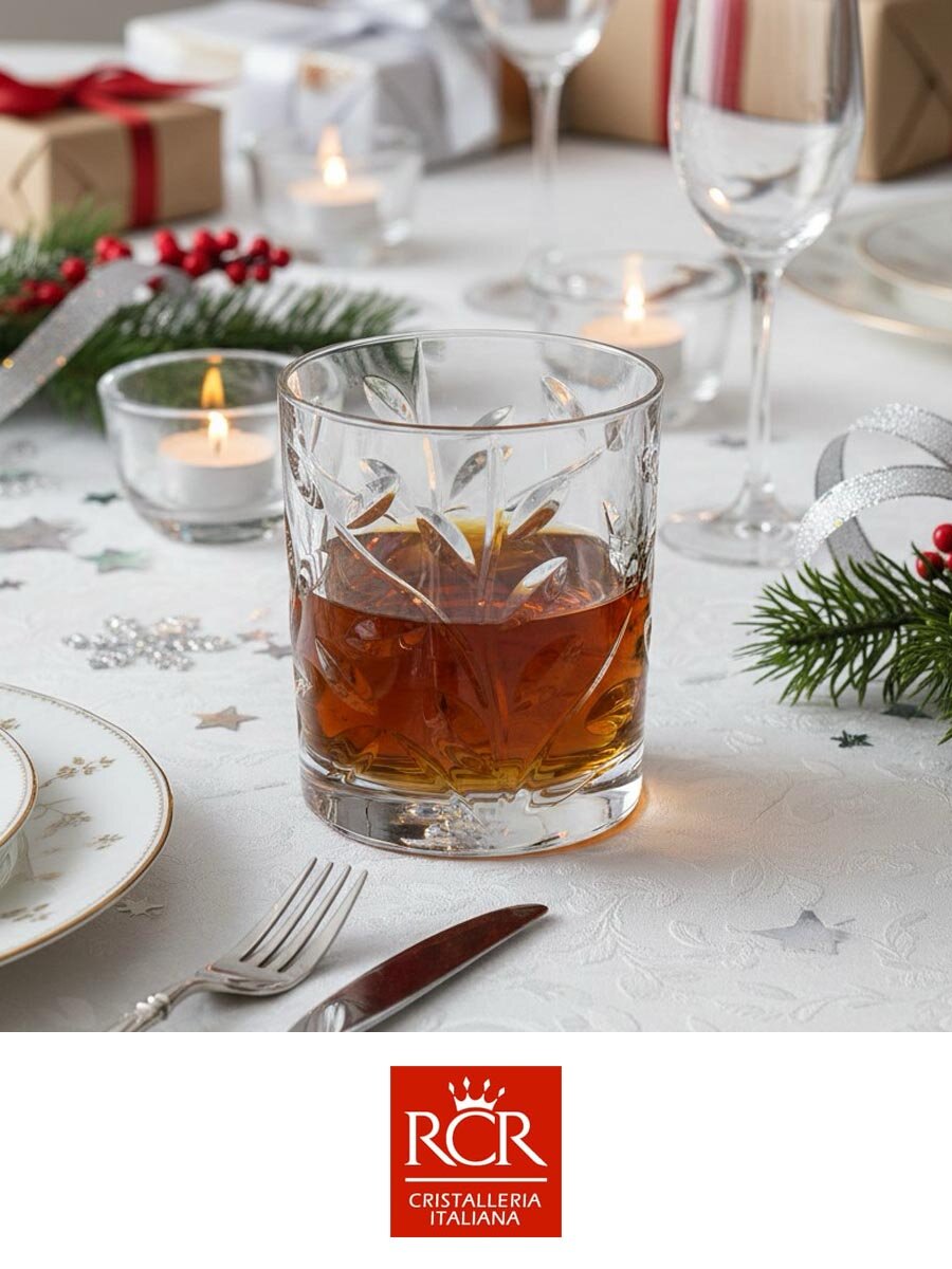 Набор стаканов для виски RCR Cristalleria Italiana Laurus, 6шт, хрусталь Luxion®