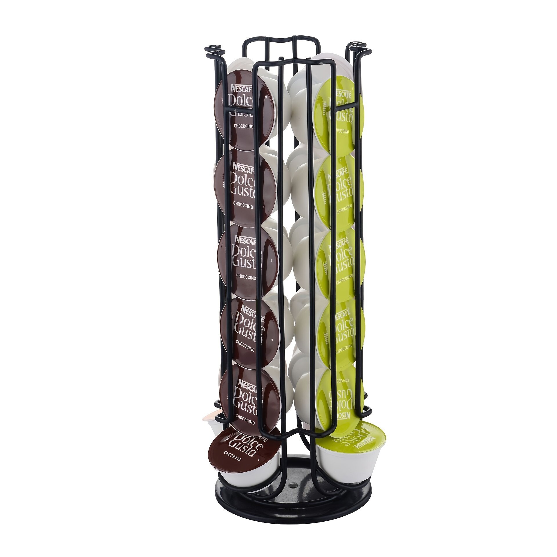 Черная, Полка для капсул кофе Dolce Gusto, хранение 24 капсул, металл,