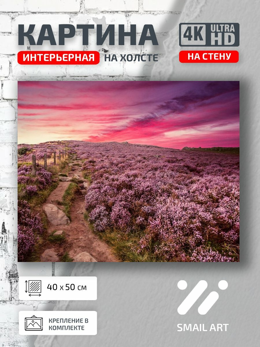 Картина на холсте интерьерная 40 на 50 на стену Горизонт Landscape для гостиной пейзаж