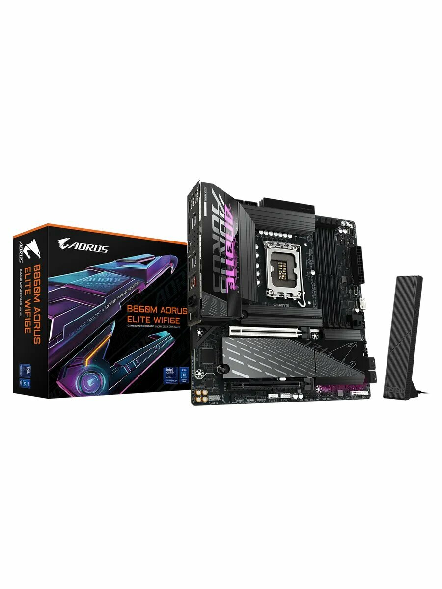 Материнская плата B860M AORUS ELITE WIFI6E LGA1851 Intel B86