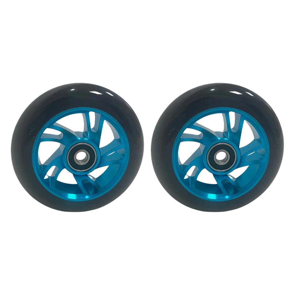 10-см алюминиевые колеса для самоката с высокоэластичными шинами PU и антиблокировочными подшипниками для скейтбордов и самокатов