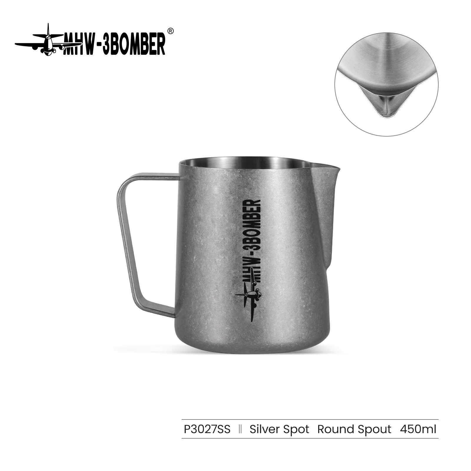 Кувшин для молока MHW-3BOMBER, Silver, 450ml