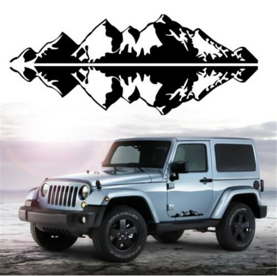 76x16.7cm Наклейка Горного Хребта Виниловые наклейки Наклейка Для Автомобиля AUTO Jeep Truck 2X