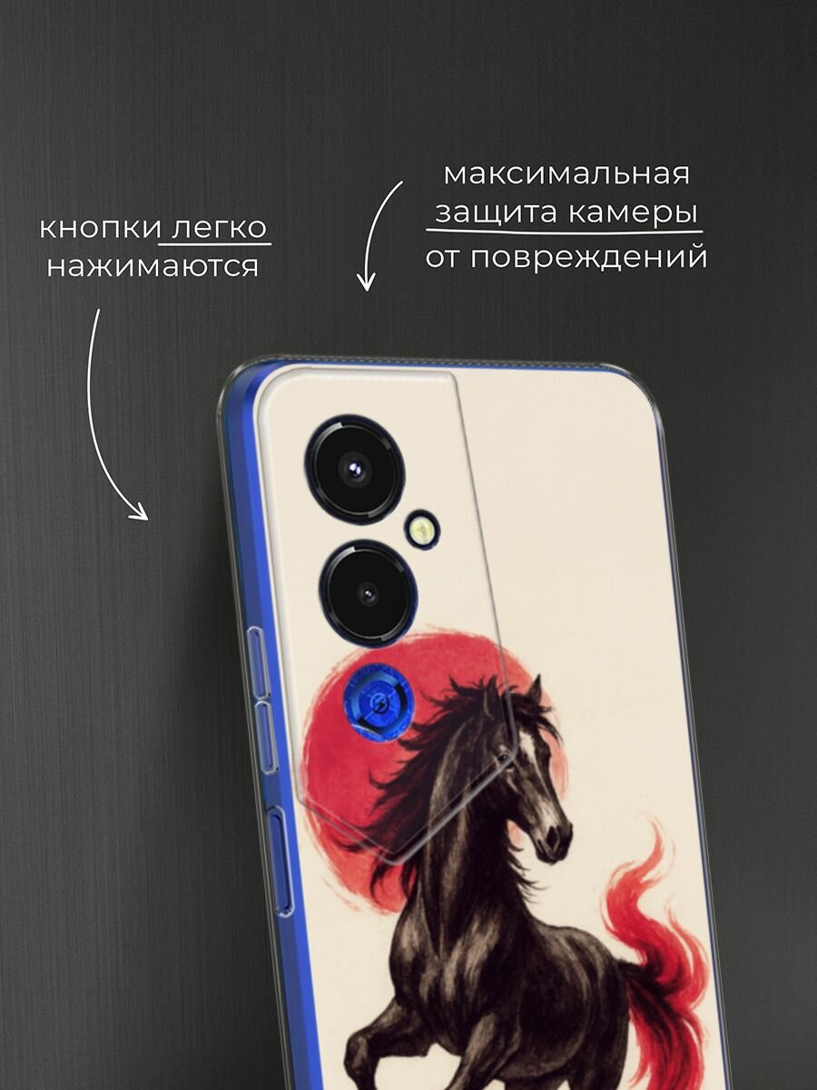 Чехол на Tecno Pova 4 pro / Техно Пова 4 Про с принтом Красный вихрь — фото 1