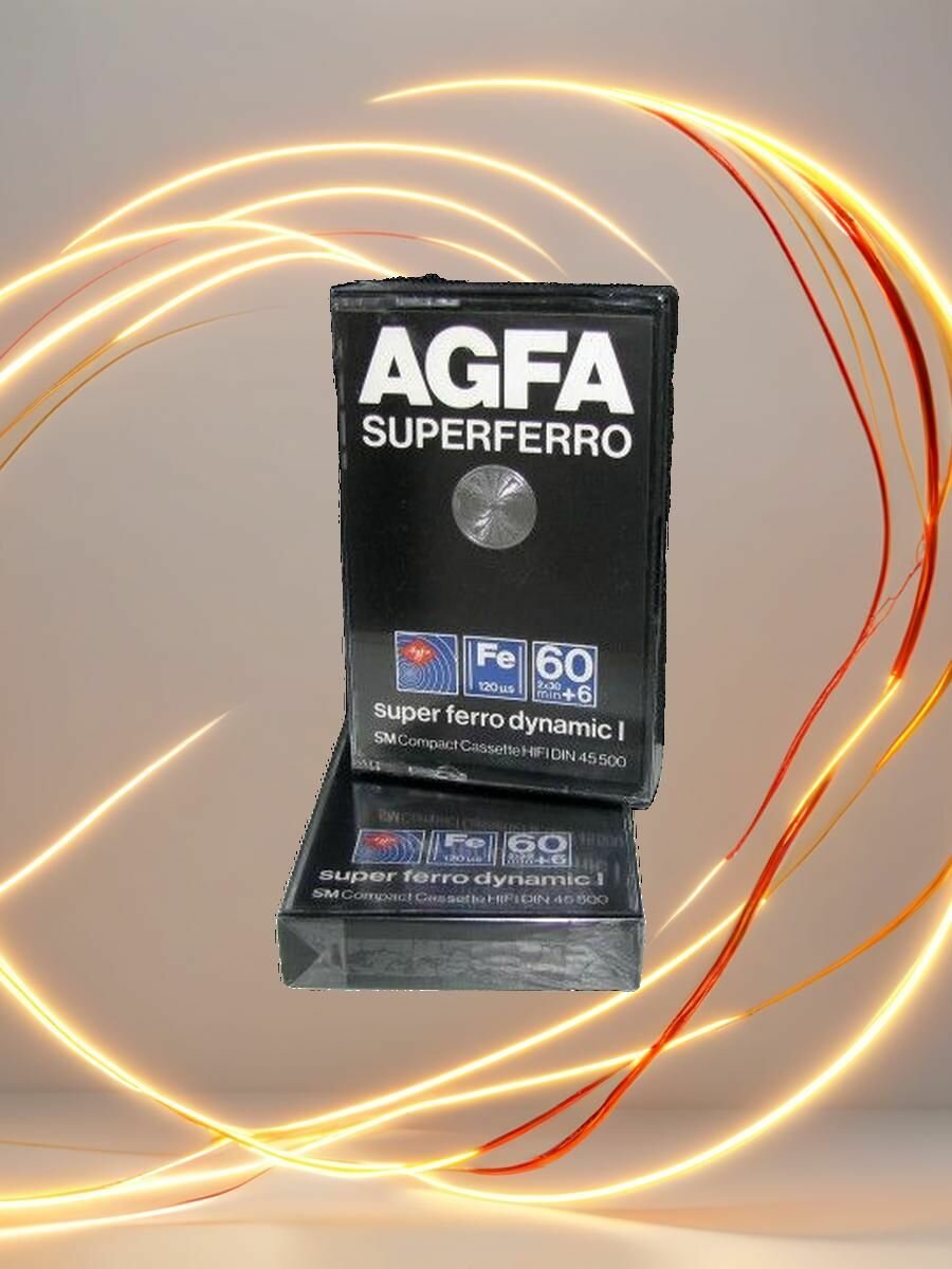 Аудиокассета AGFA SUPER FERRO DYNAMIC I 60+6,1979-1980г. (90+6 мин)