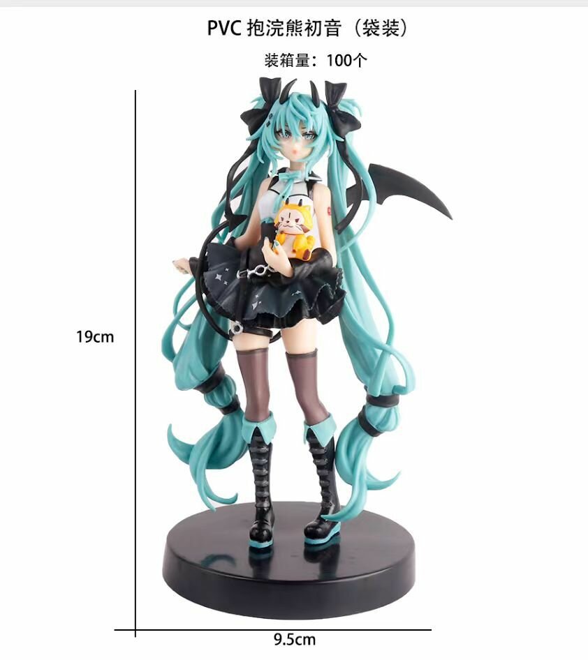 Фигурка Hatsune Miku Devil Edition, модель фигурки Raccoon Little Devil Miku Lolita, подарок на день рождения