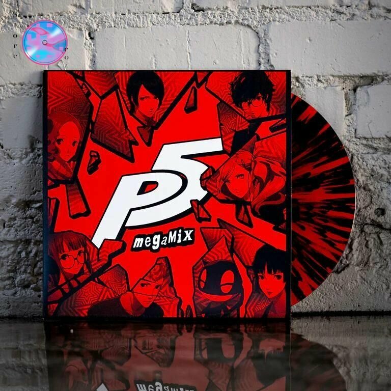 Persona 5: Megamix (Red-Black Splatter, Special Edition, Atlus Sound Team USA Limited) Цвет: Красная с Черными Брызгами, Виниловая Пластинка, Саундтрек-Сборник с Лучшими Хитами Персона 5