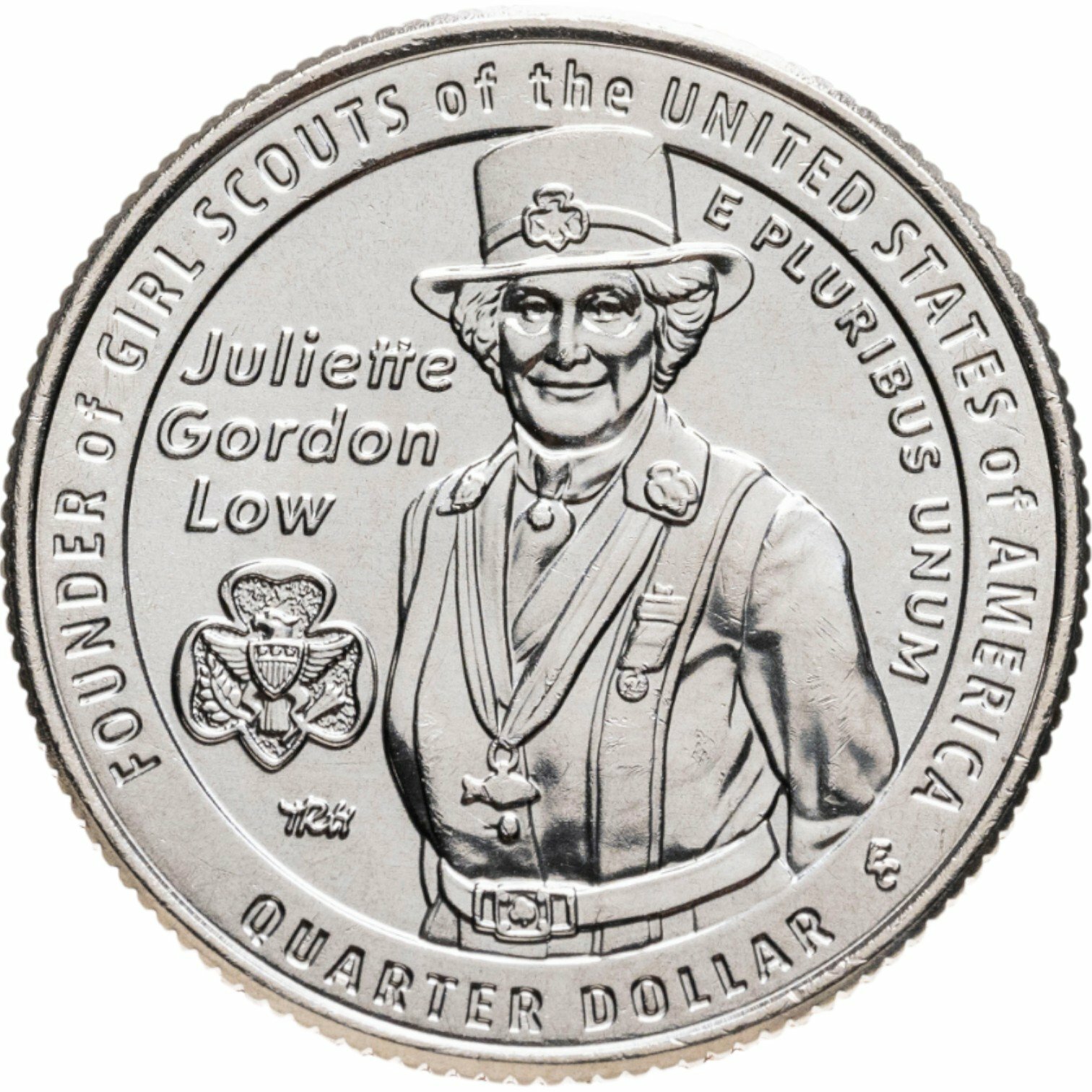США 1/4 доллара 25 центов, квотер 2025 D "Американские женщины - Джульетта Гордон Лоу 17-я, Мельхиор медь-никель, в сохранности UNC