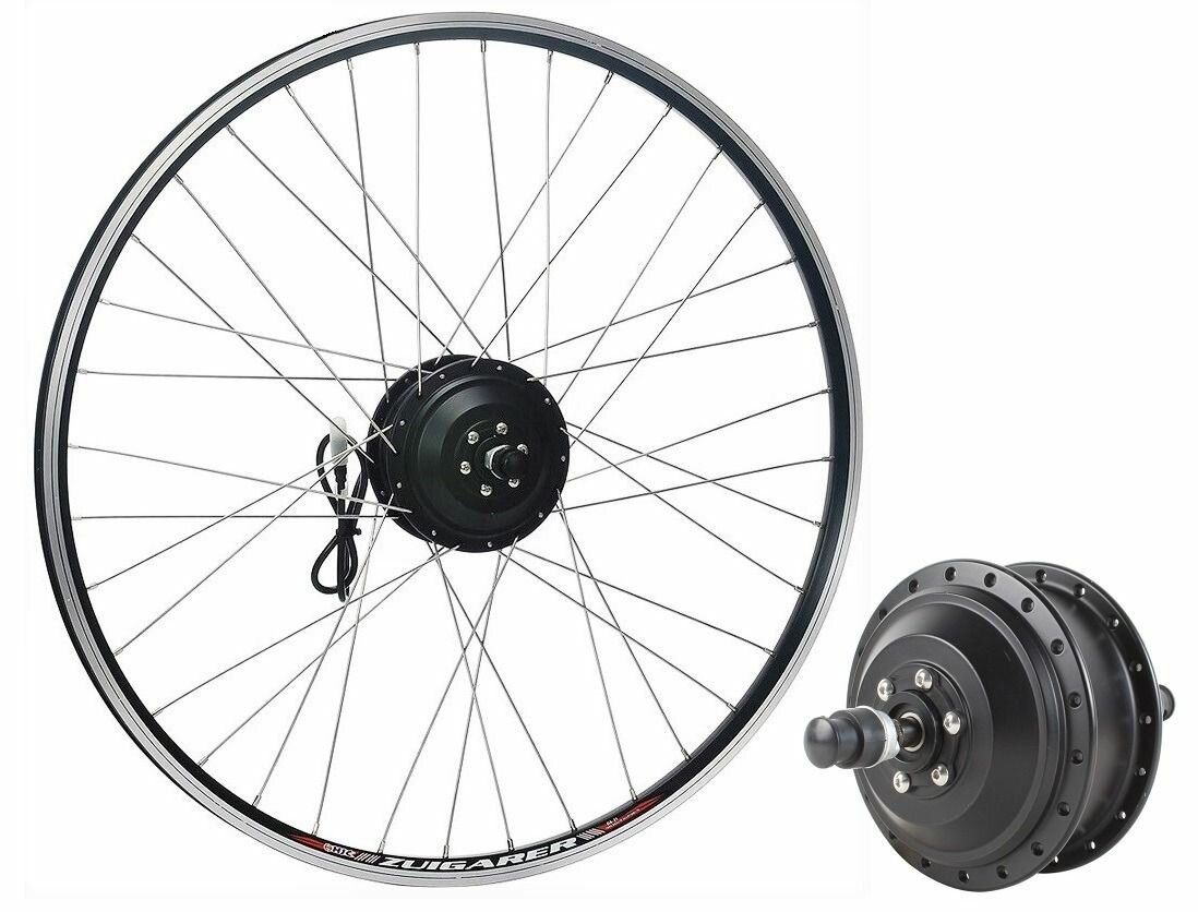Мотор-колесо редукторное 500Вт, заднее 27,5", KT LED 900 36В/48В, набор (КТ-DDK)