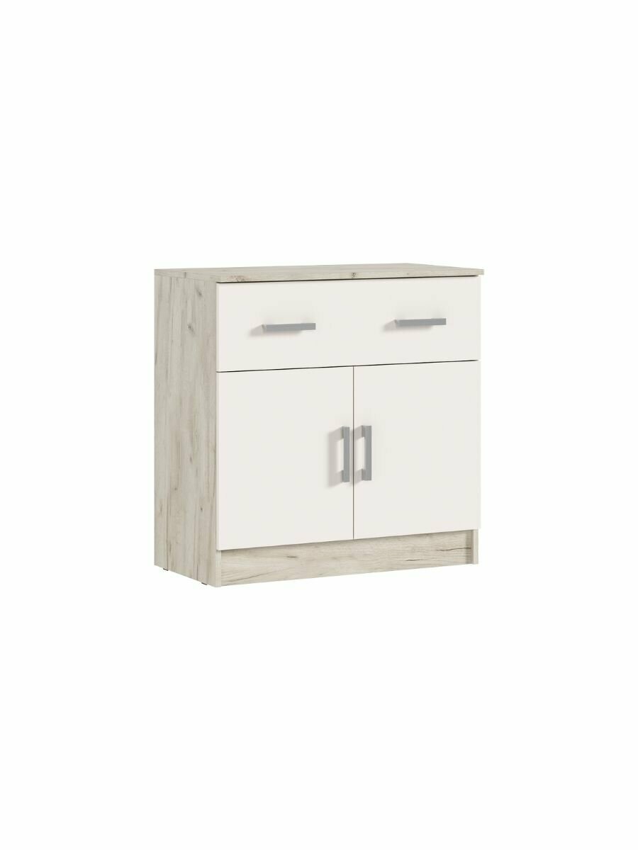 Комод Брауни 800х816х430 Дуб Крафт серый/Кашемир, с ящиками и полкой, МИФ