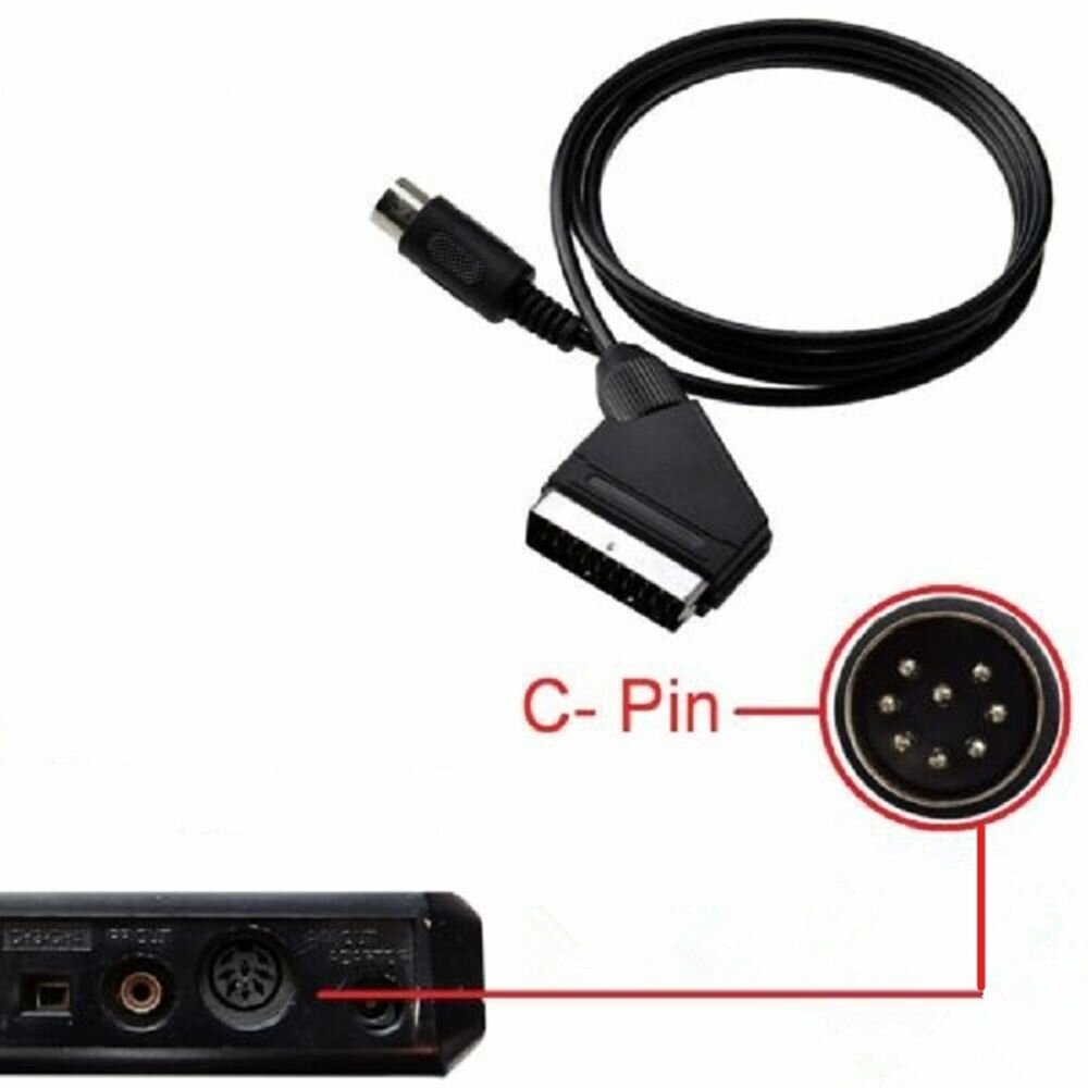 Кабельный вывод RGB Scart Для Mega Drive 1 Master System C-Pin